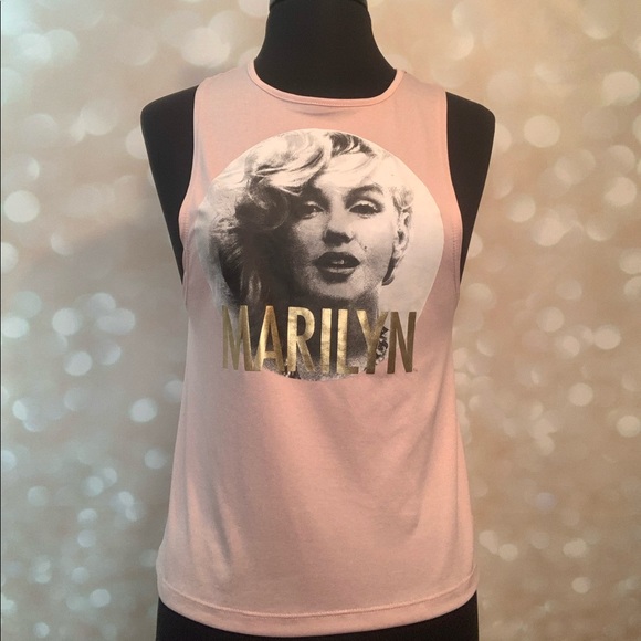 Marilyn Monroe | Tops | Marilyn Monroe Blush Pink Graphic Tank Top ...